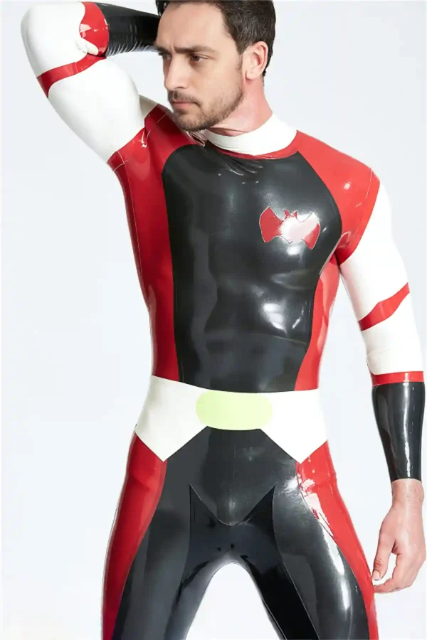 Latex Male Cdr Batwing Back Zip Catsuit - Latex UK Shop