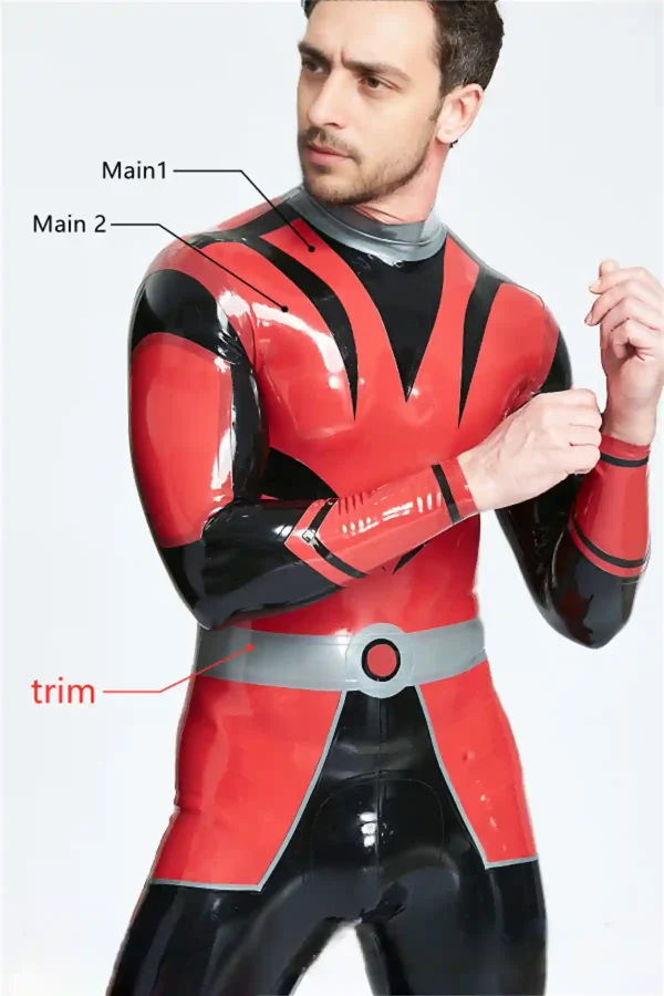 Latex Male Space Force Back Zip Catsuit - Latex UK Shop